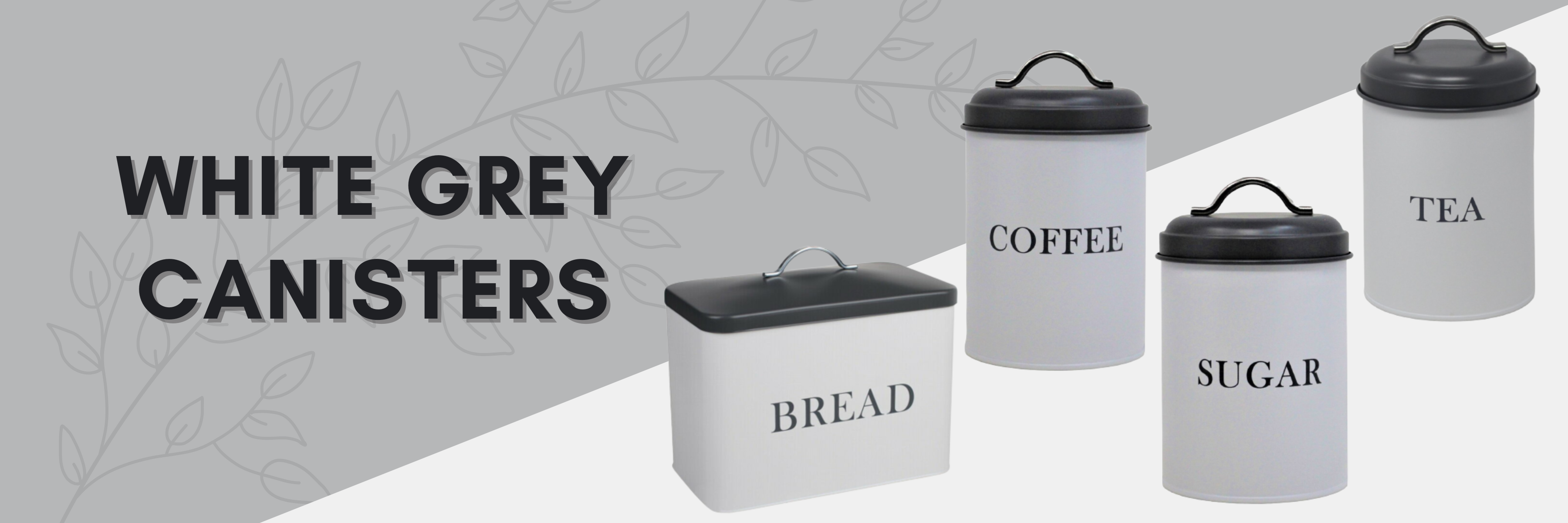 White Grey Canister Range