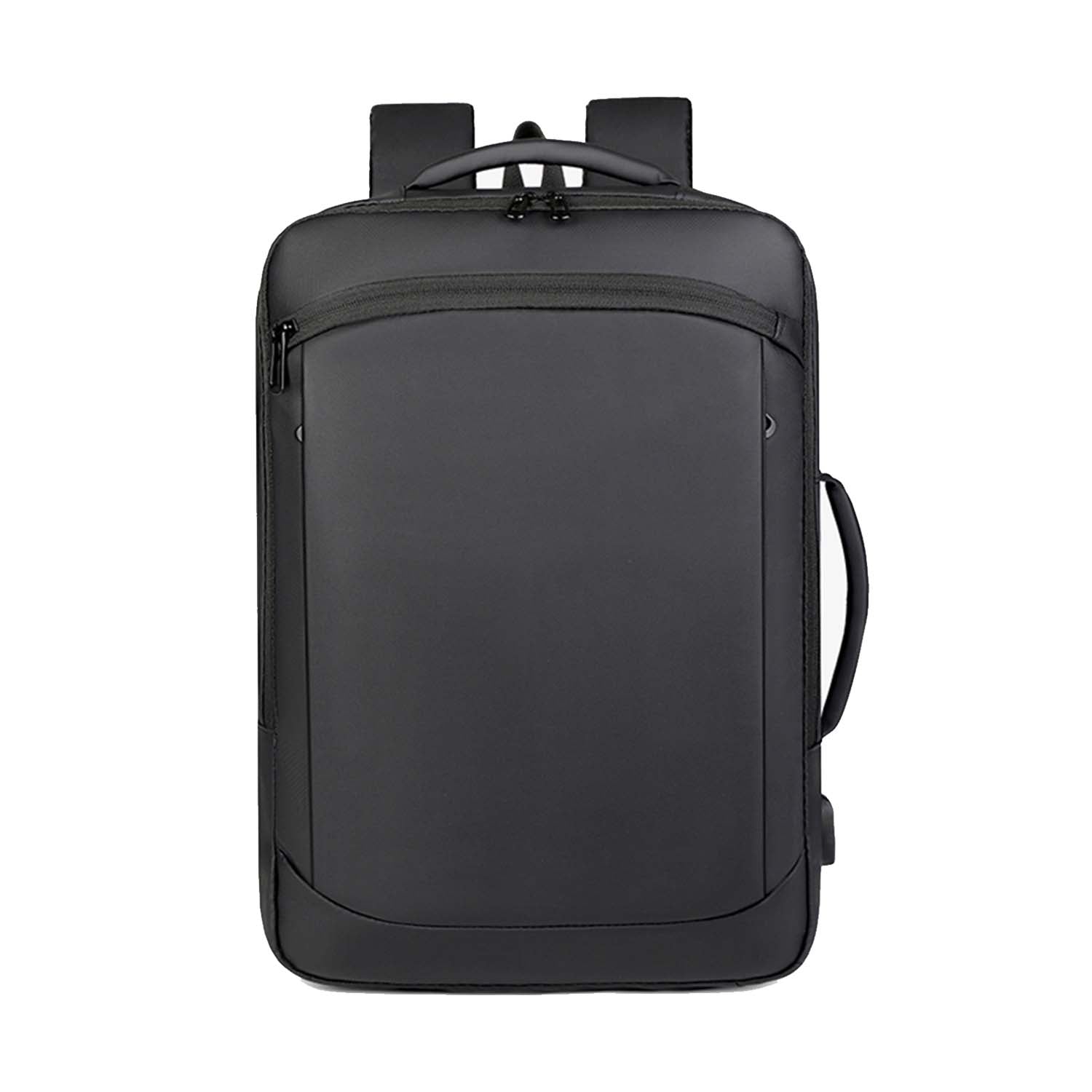 UHL Expandable Black Backpack with USB Port